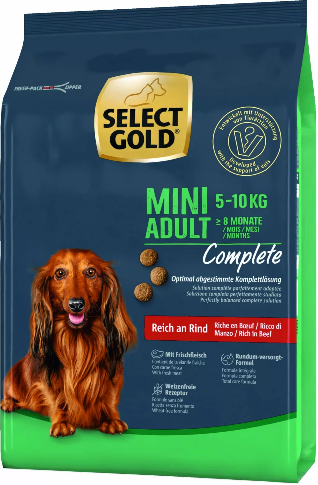 Select Gold Complete száraz kutyaeledel mini adult marha 1kg