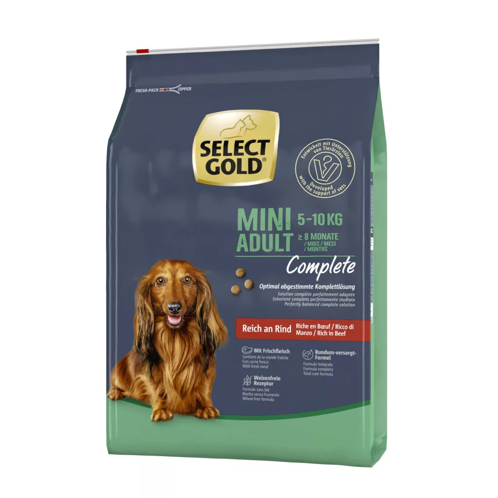 Select Gold Complete száraz kutyaeledel mini adult marha 4kg