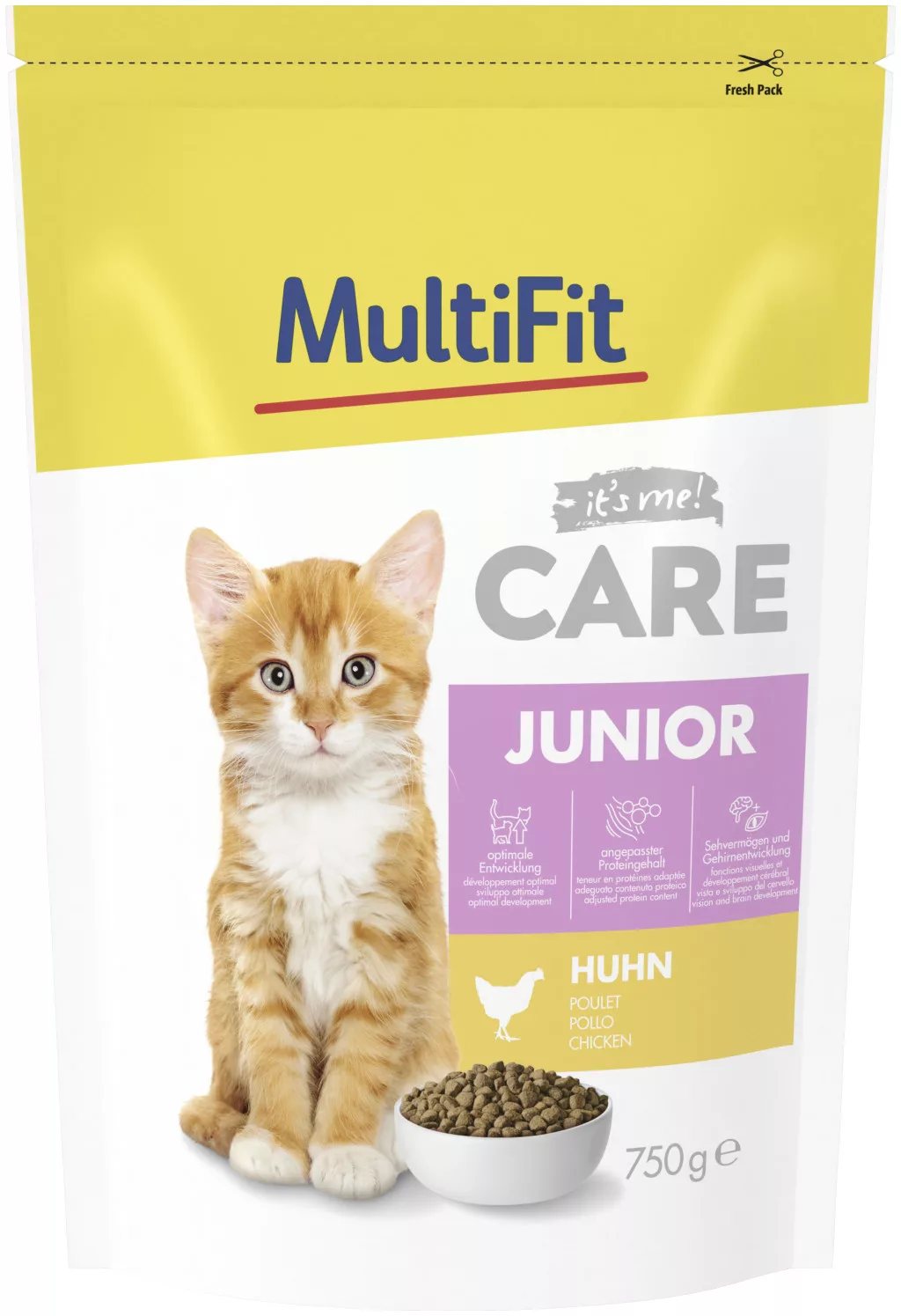 MultiFit Care junior száraz macskaeledel csirke 750g - Állat